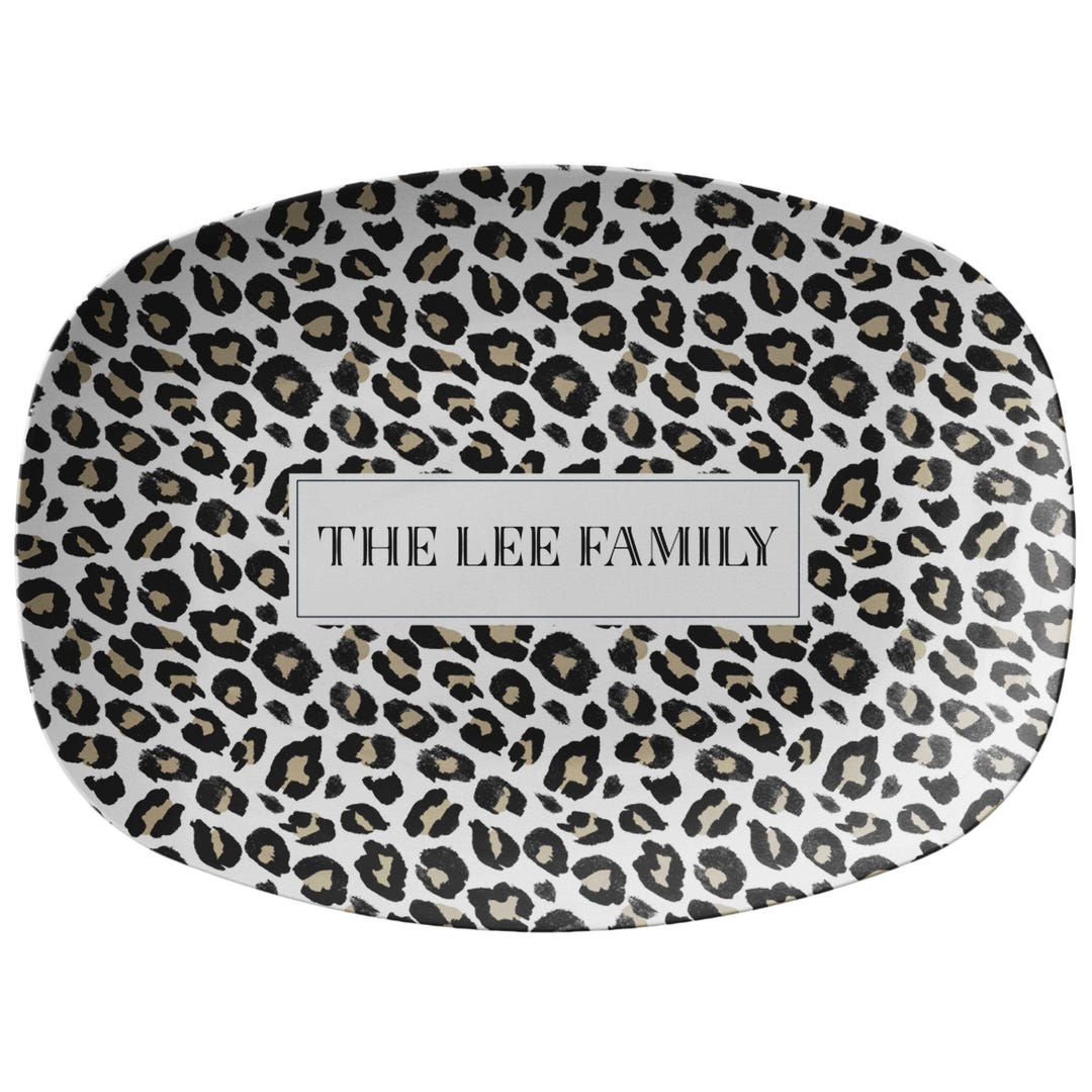 Personalized Custom Platter, Leopard Print Serving Dish, Luxury Plastic ...