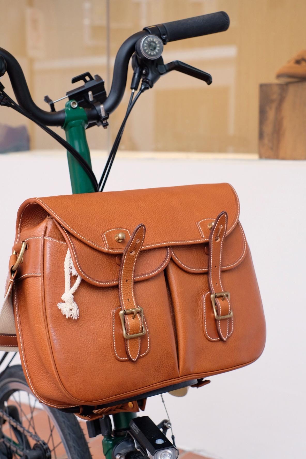 Leather Front Bag for Brompton - Etsy