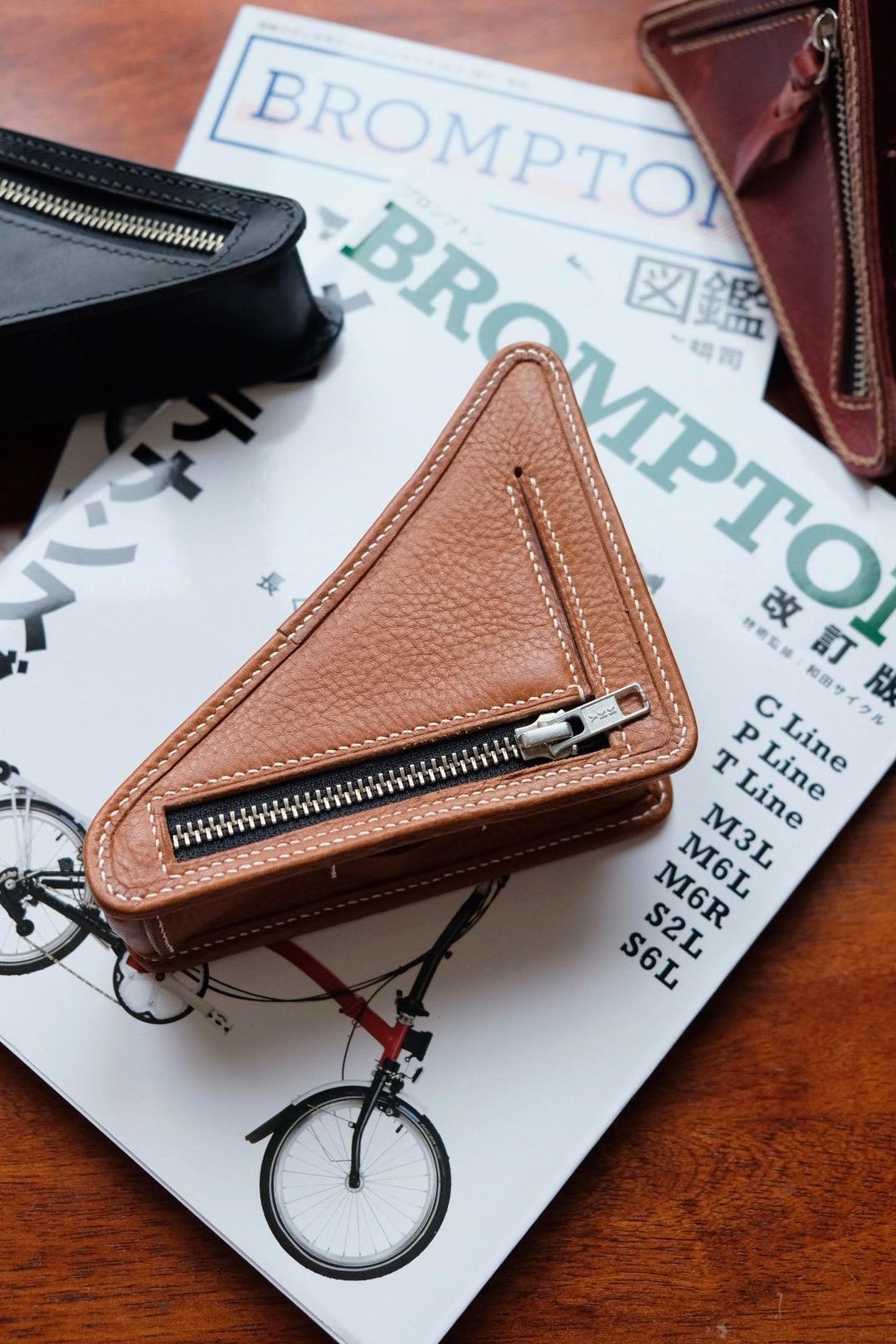 Leather Triangle Bag for Brompton - Etsy