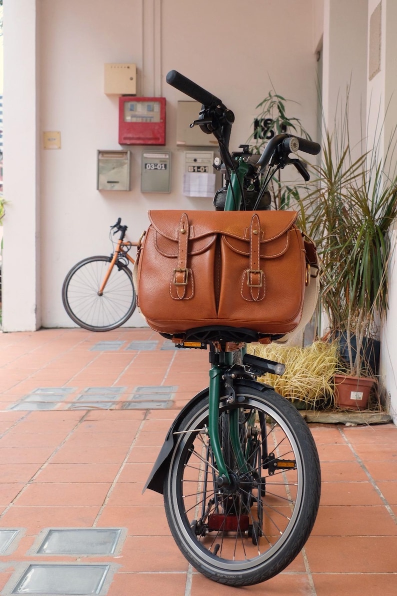 Leather Front Bag for Brompton - Etsy