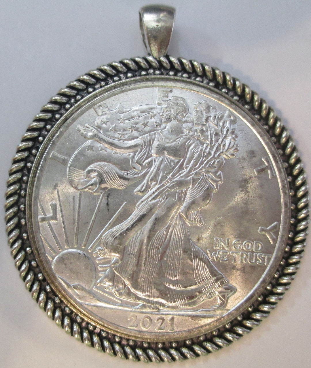 NEW- Walking Liberty Silver Coin/pendant - Etsy
