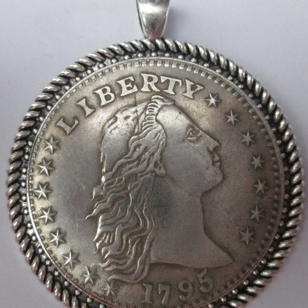 US 1795 Flowing Hair Dollar Coin/pendant - Etsy