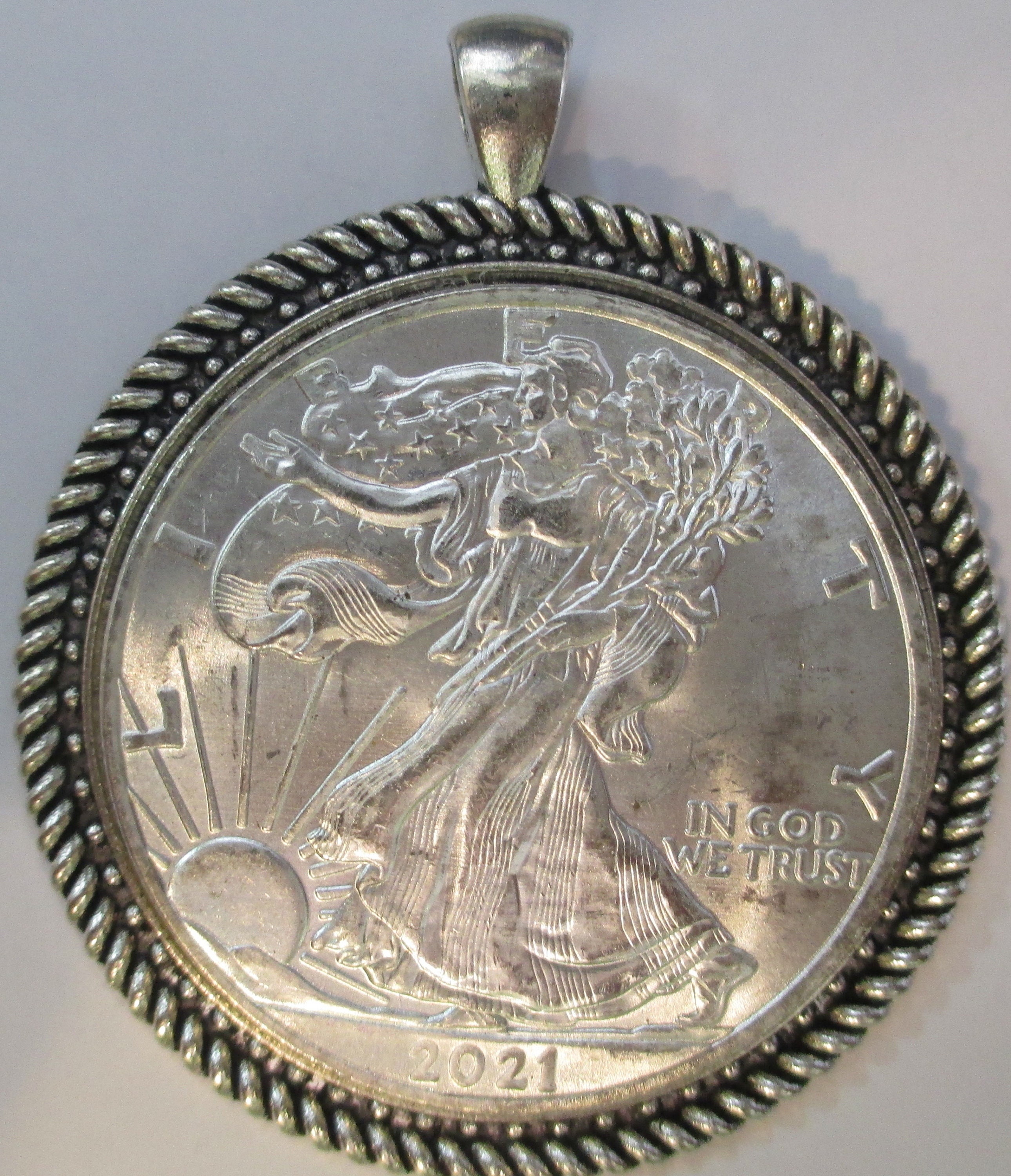 NEW- Walking Liberty Silver Coin/pendant - Etsy