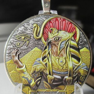 RA the SUN Egyptian God Eagle Head Colorized Coin/pendant - Etsy