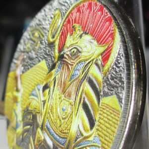 RA the SUN Egyptian God Eagle Head Colorized Coin/pendant - Etsy