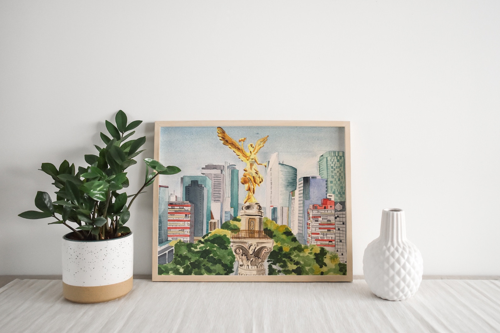 Angel of Independence Art Print Illustration Angel of - Etsy