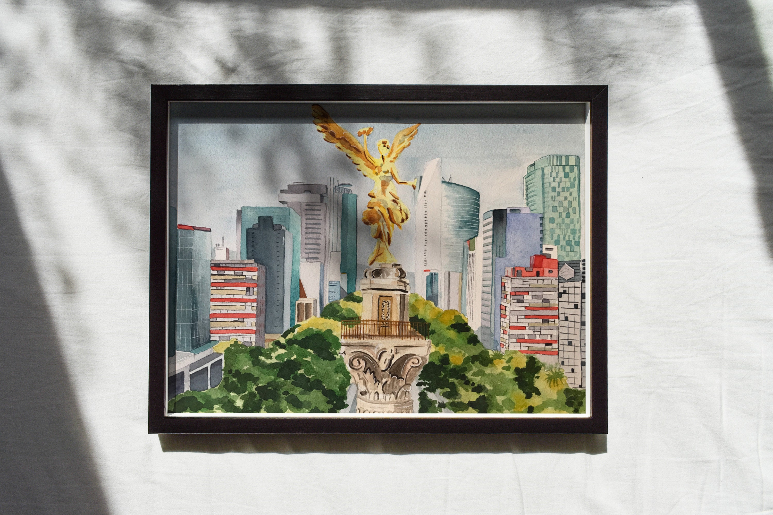 Angel of Independence Art Print Illustration Angel of - Etsy