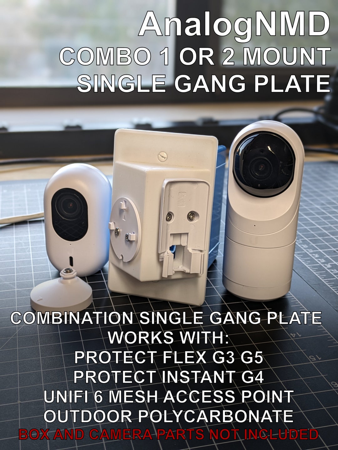 Single Gang Mount for Ubiquiti Unifi Protect Flex Cam and Instant Cam ...