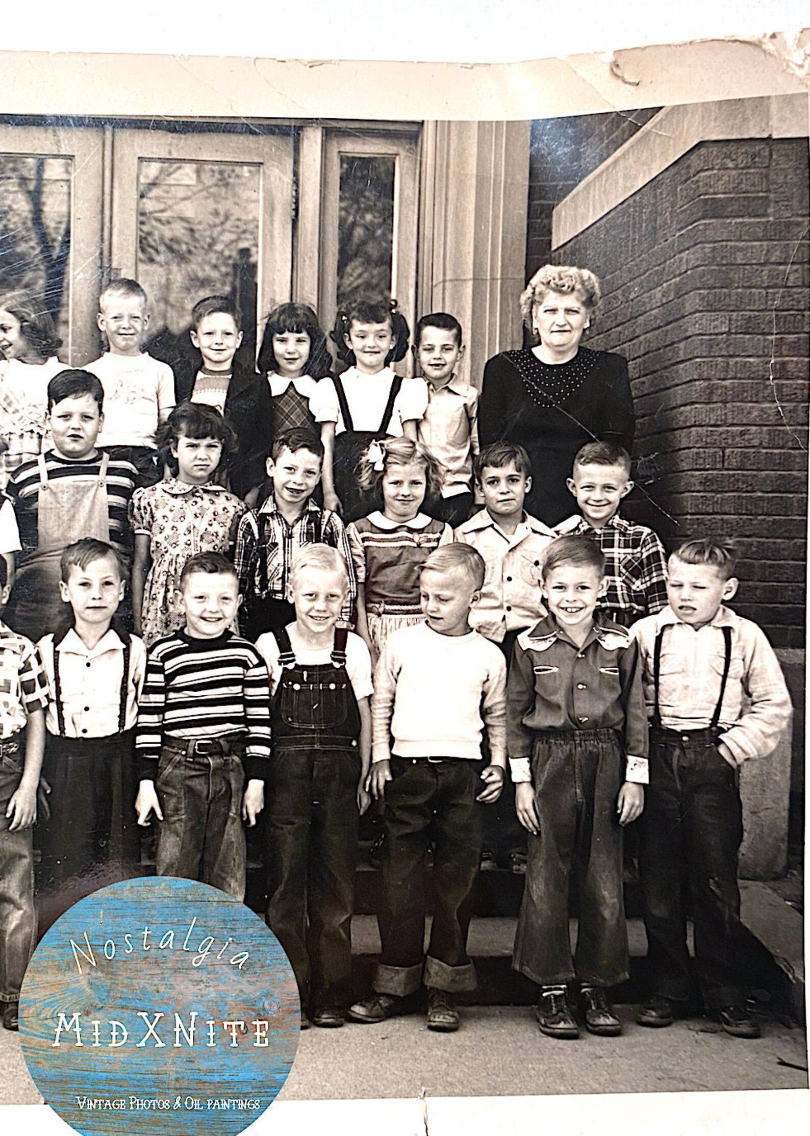 Vintage 1950's Orphanage Photo Black and White Family - Etsy