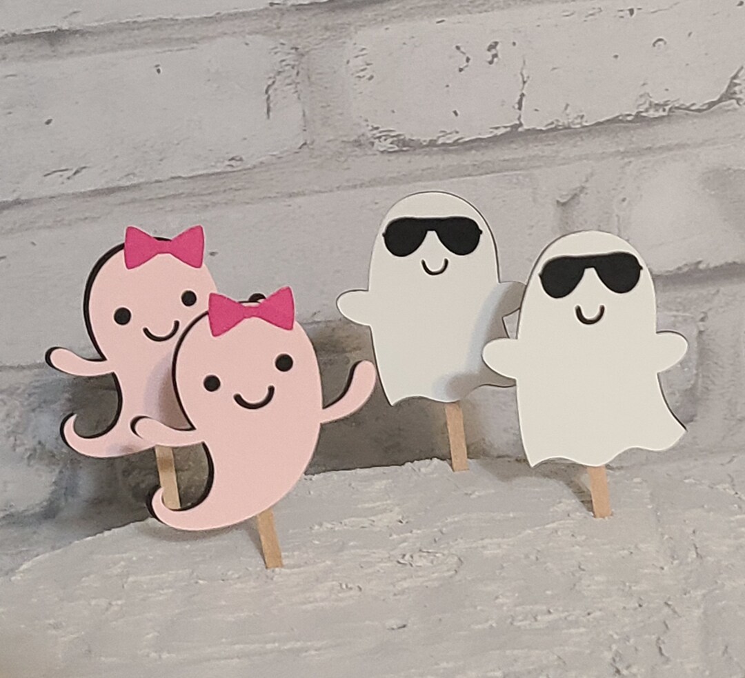 Ghost Halloween Cupcake Toppers- Halloween Cupcake Toppers- Ghost Party ...