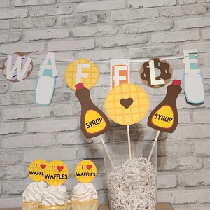 Waffle Center Pieces, Waffle Party Decor, Waffles Birthday Party ...