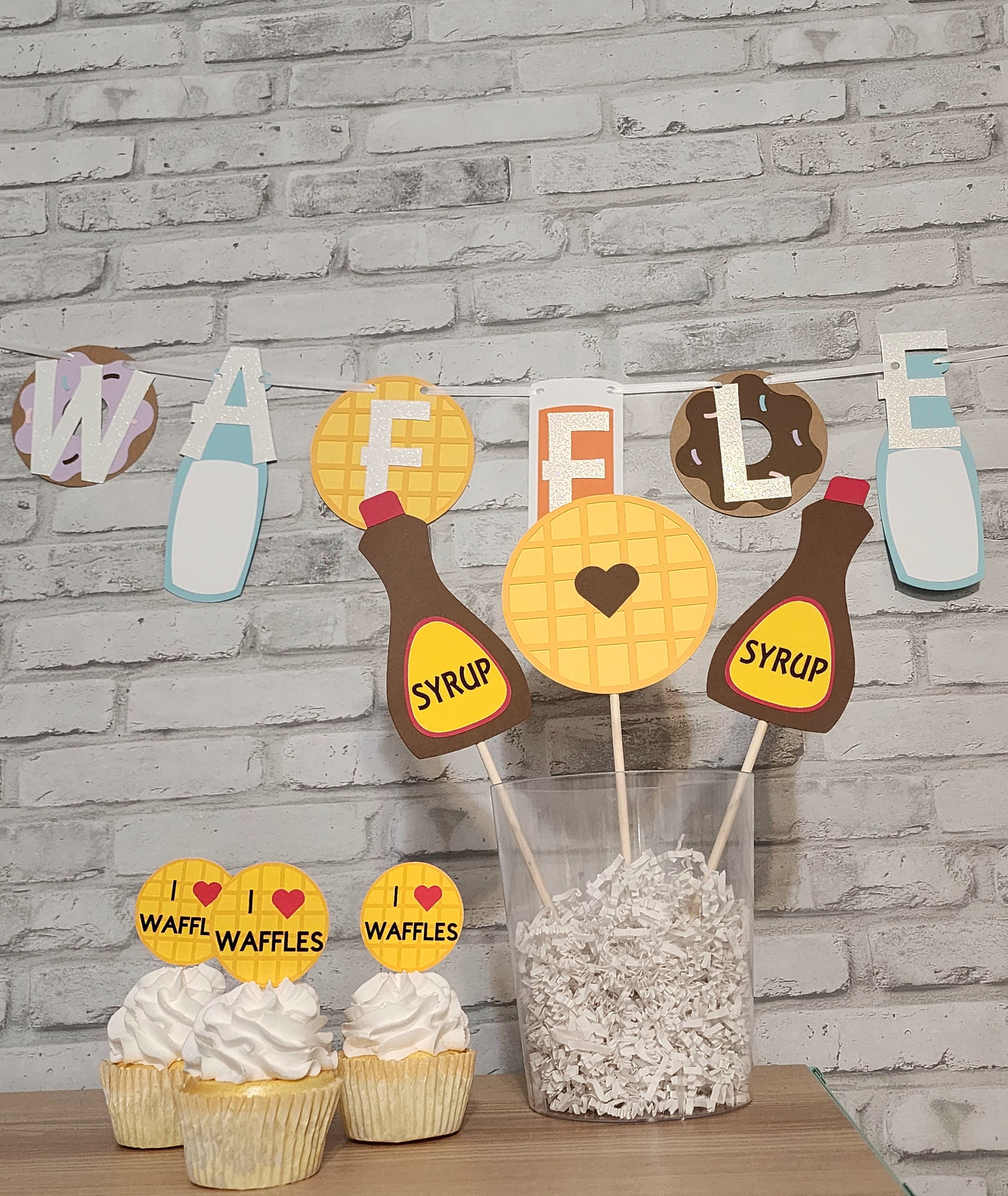 Waffle Center Pieces, Waffle Party Decor, Waffles Birthday Party ...
