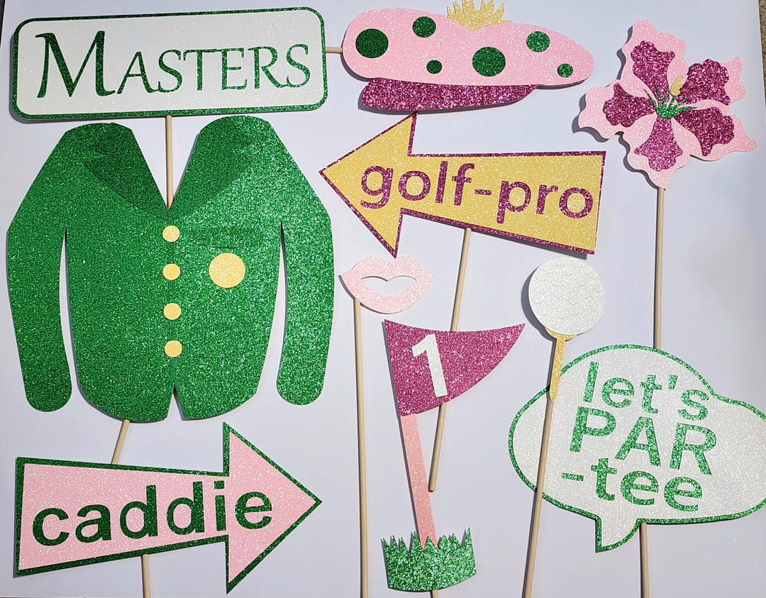 Masters Inspired Golf Photo Props, Girl and Boy Golf Photo Props, Golf ...