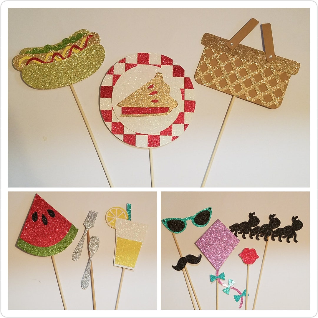 Summer Photo Props, Picnic Photo Props, Pie Eating Photo Props, Summer ...