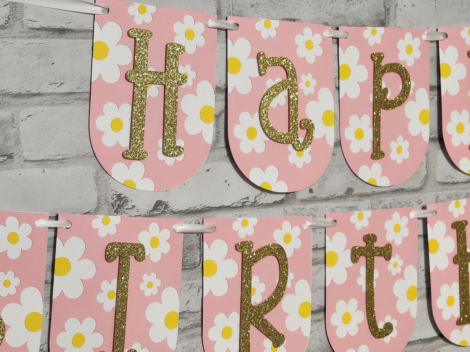 Daisy Birthday Banner, Daisy Birthday Party Decor, Flower Power Banner ...