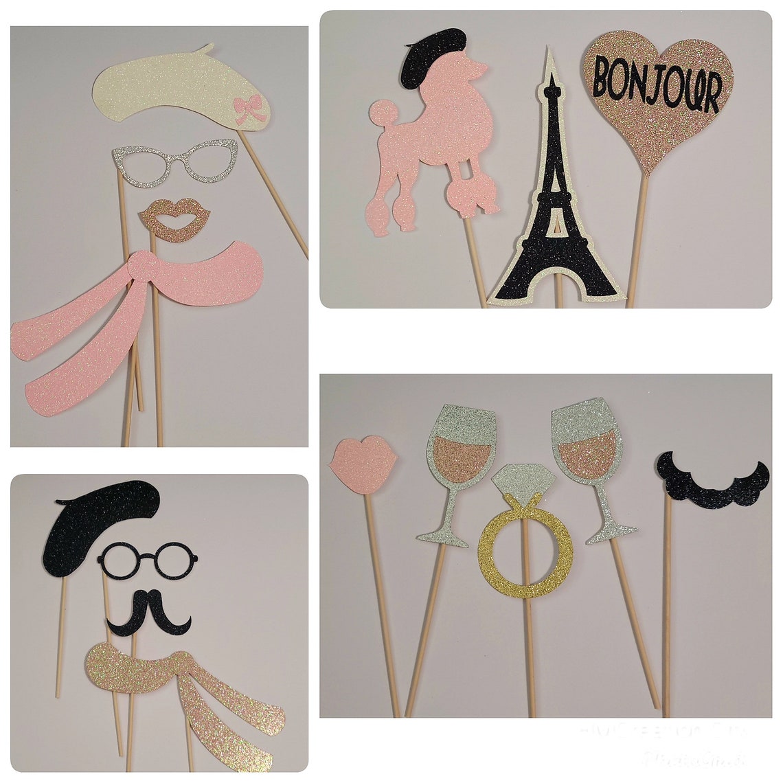 Paris Inspired Photo Props, Paris Party Decor, Paris Themed Birthday ...