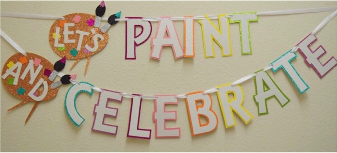 Paint Party Banner, Painting Birthday Banner, Paint Birthday Decor - Etsy