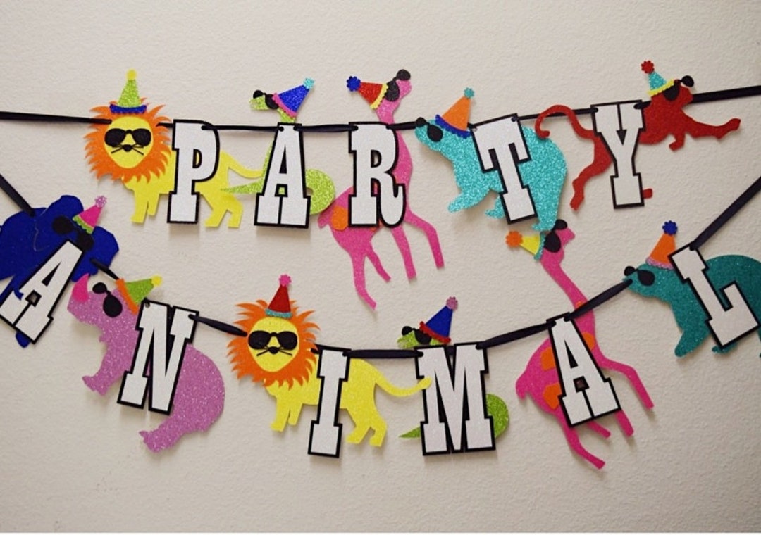 Party Animal Banner, Animal Banner, Birthday Banner, Animal Birthday ...