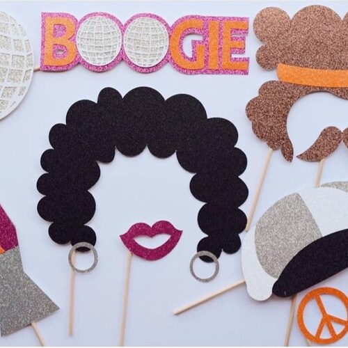 Disco Photo Props 70's Theme Party Props Disco Party - Etsy