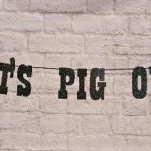 Let's Pig Out-pig Roast Banner - Etsy