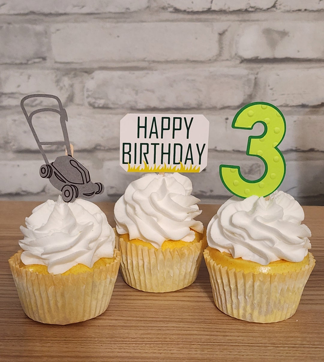 Mowin on up Cupcake Toppers, Lawn Birthday Decor, Lawn Party Decor ...