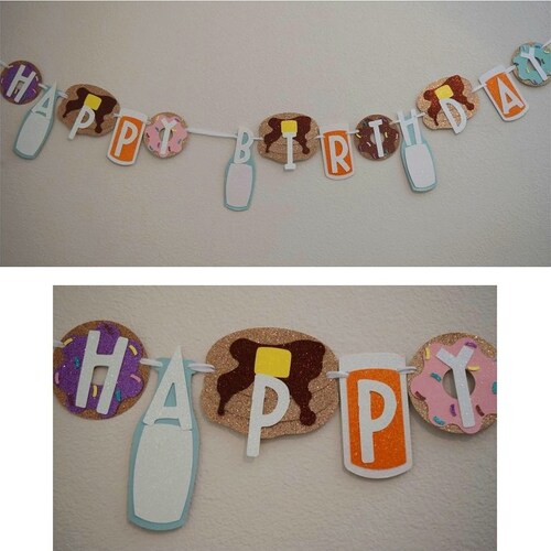 Breakfast Food Garland Breakfast Banner Breakfast Birthday - Etsy