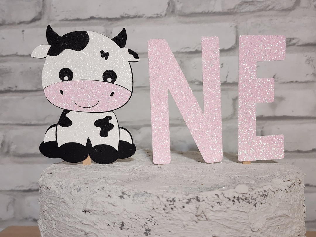 Cow Cake Topper, Cow Print Topper, Cow First Birthday Topper - Etsy