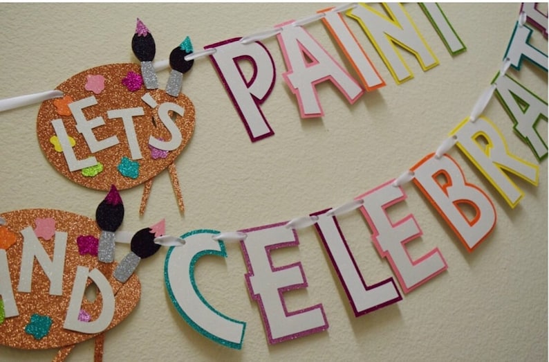 Paint Party Banner Painting Birthday Banner Paint Birthday - Etsy