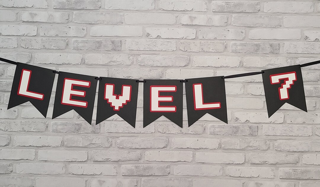 Gaming Party Banner, Gaming Party, Gaming Birthday, Level Game Banner ...