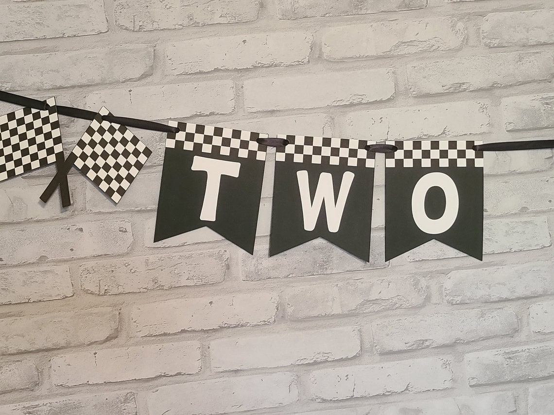 Race Car Two Fast Banner- Two Fast- Race Car Party- 2 Fast - Etsy