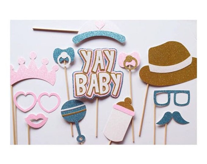 Gender Reveal Photo Props, Gender Reveal Party, Baby Shower Props, Baby ...