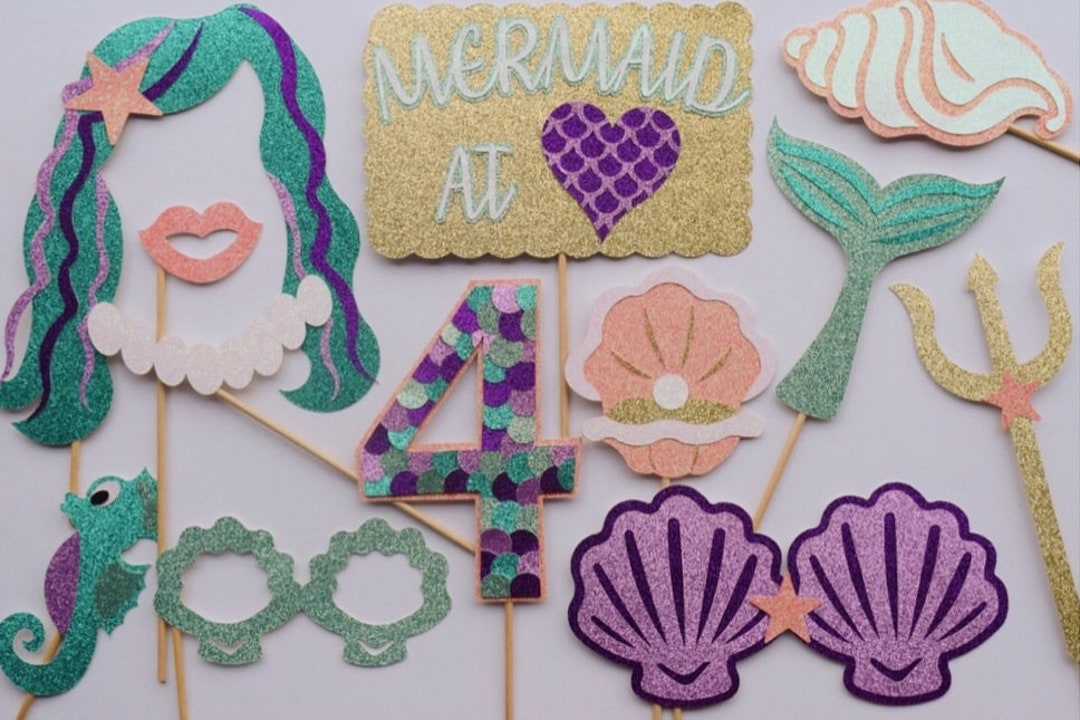 Mermaid Photo Props, Mermaid Party, Mermaid Birthday, Custom Photo ...