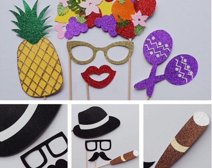 Cuban/brazilian Inspired Party Photo Props, Custom Photo Props, Salsa ...