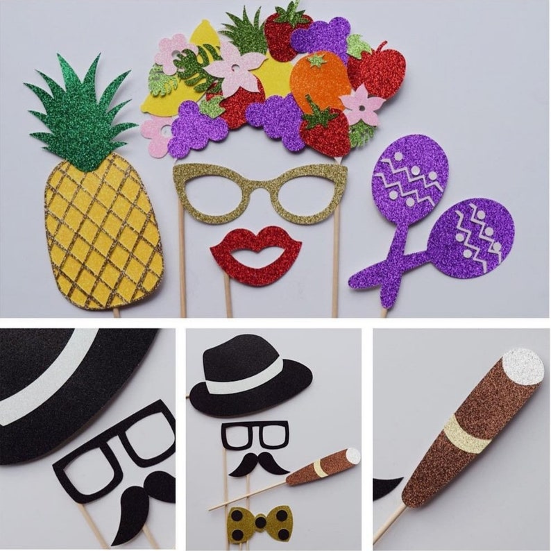 Cuban/brazilian Inspired Party Photo Props, Custom Photo Props, Salsa ...