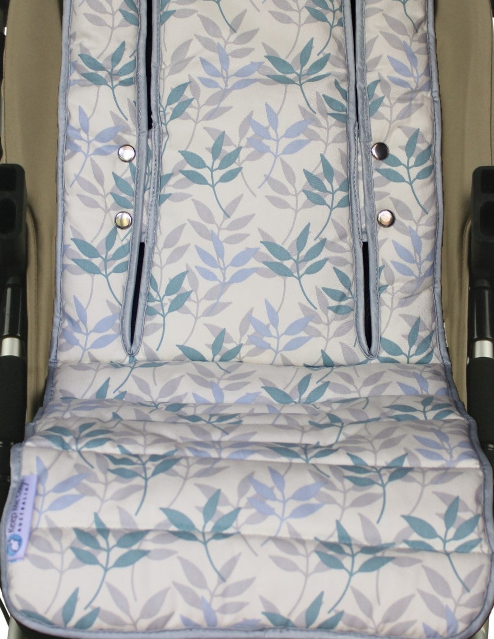 Pram Liner Set + Harness & Buckle Cosy (pastel Leaf Design), Universal ...