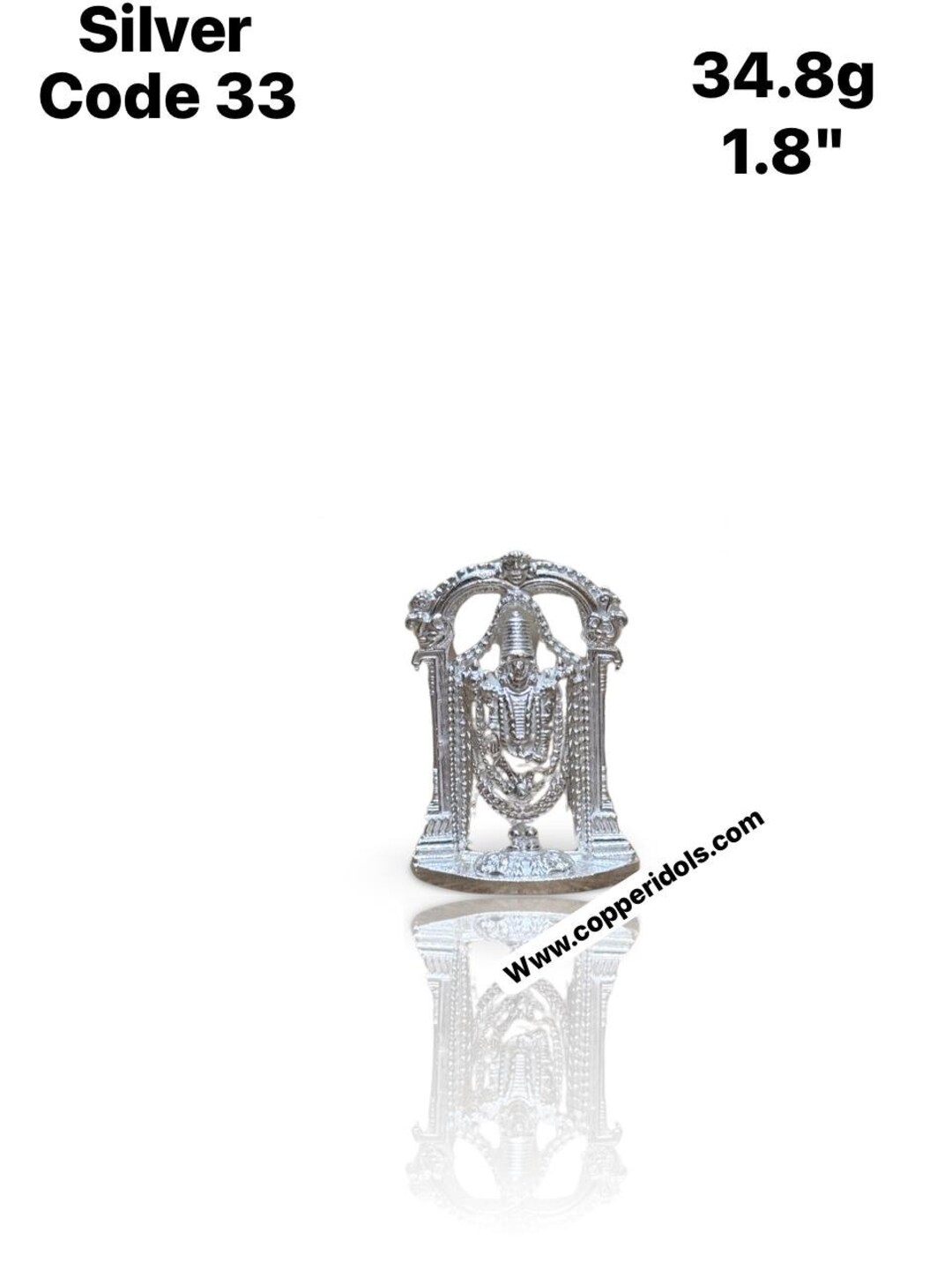 Silver Made Balaji Idol - Etsy
