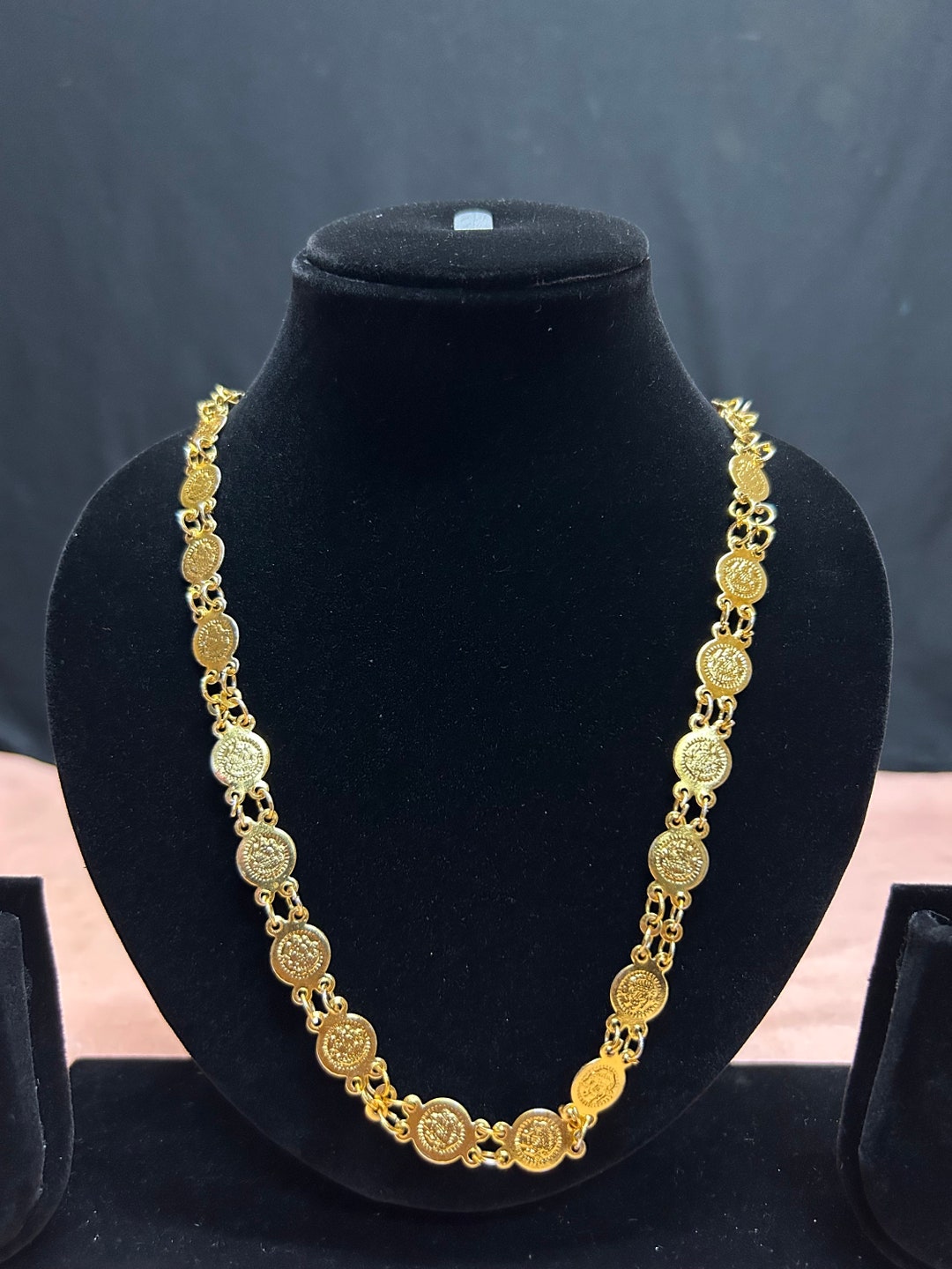Panchaloha Made Gold Polished Grand Jewellery Set Kasu Mala. 0154 - Etsy