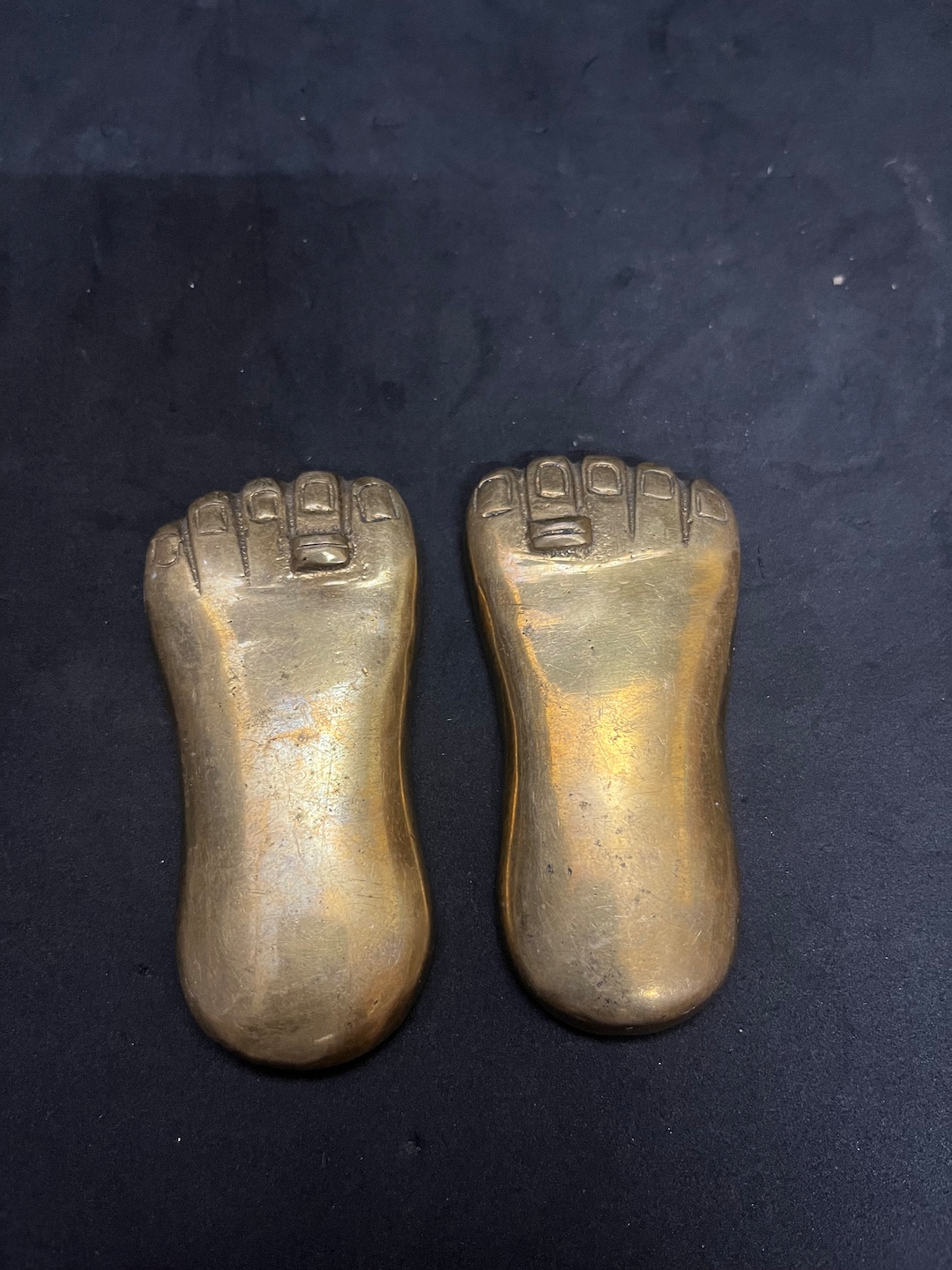 Vintage Bronze Cast Devi Padas From Deccan - Etsy