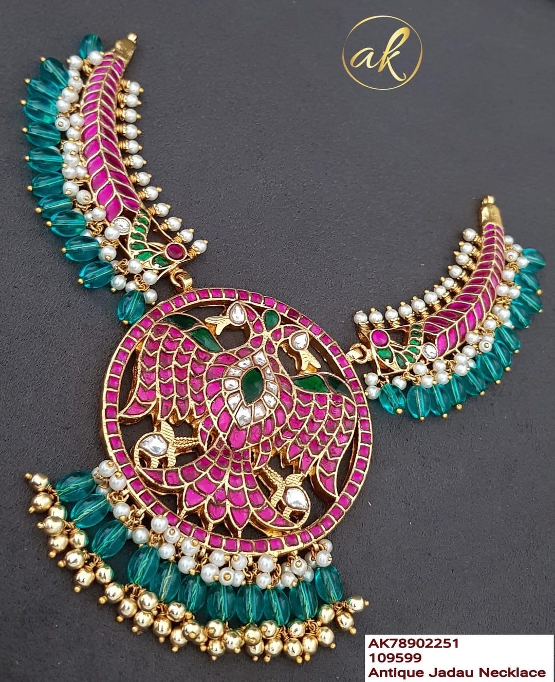 Panchaloha Made Gold Polished Grand Gandaberunda Pendant With Luxury ...