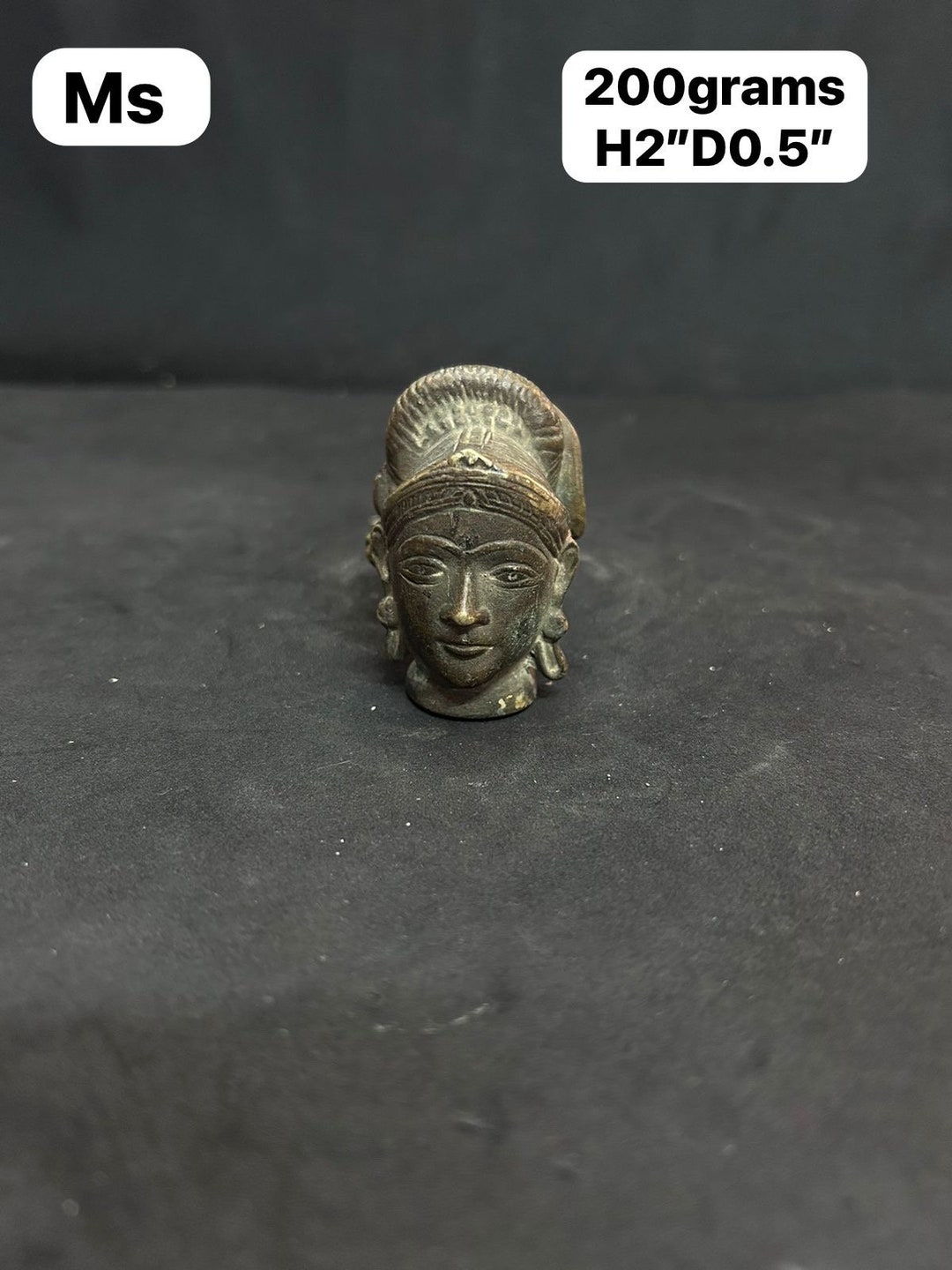 Vintage Bronze Cast Devi Mask - Etsy