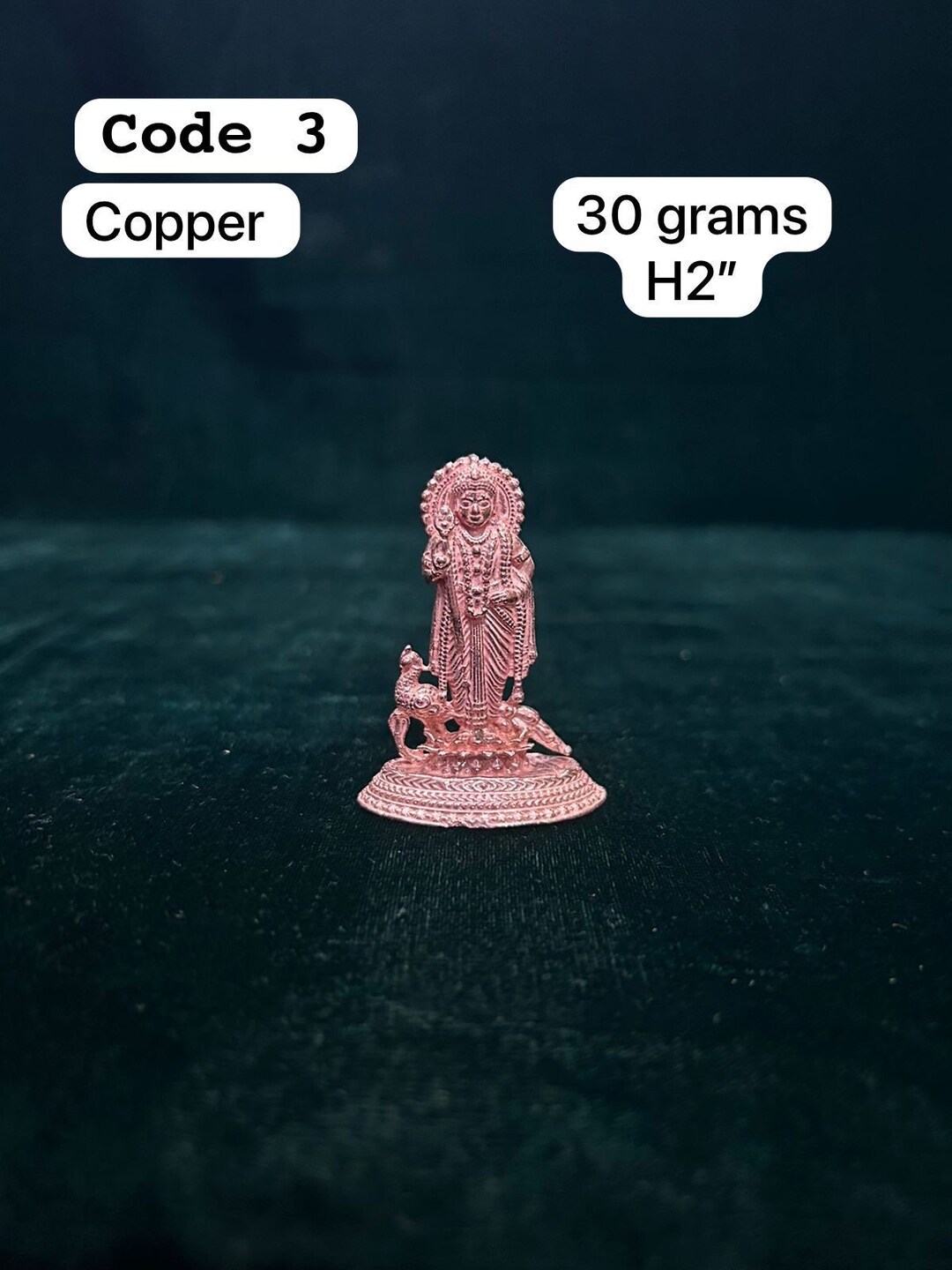 Copper Made Miniature Idol of Subramanya / Murugan / Karthikeya Swamy ...