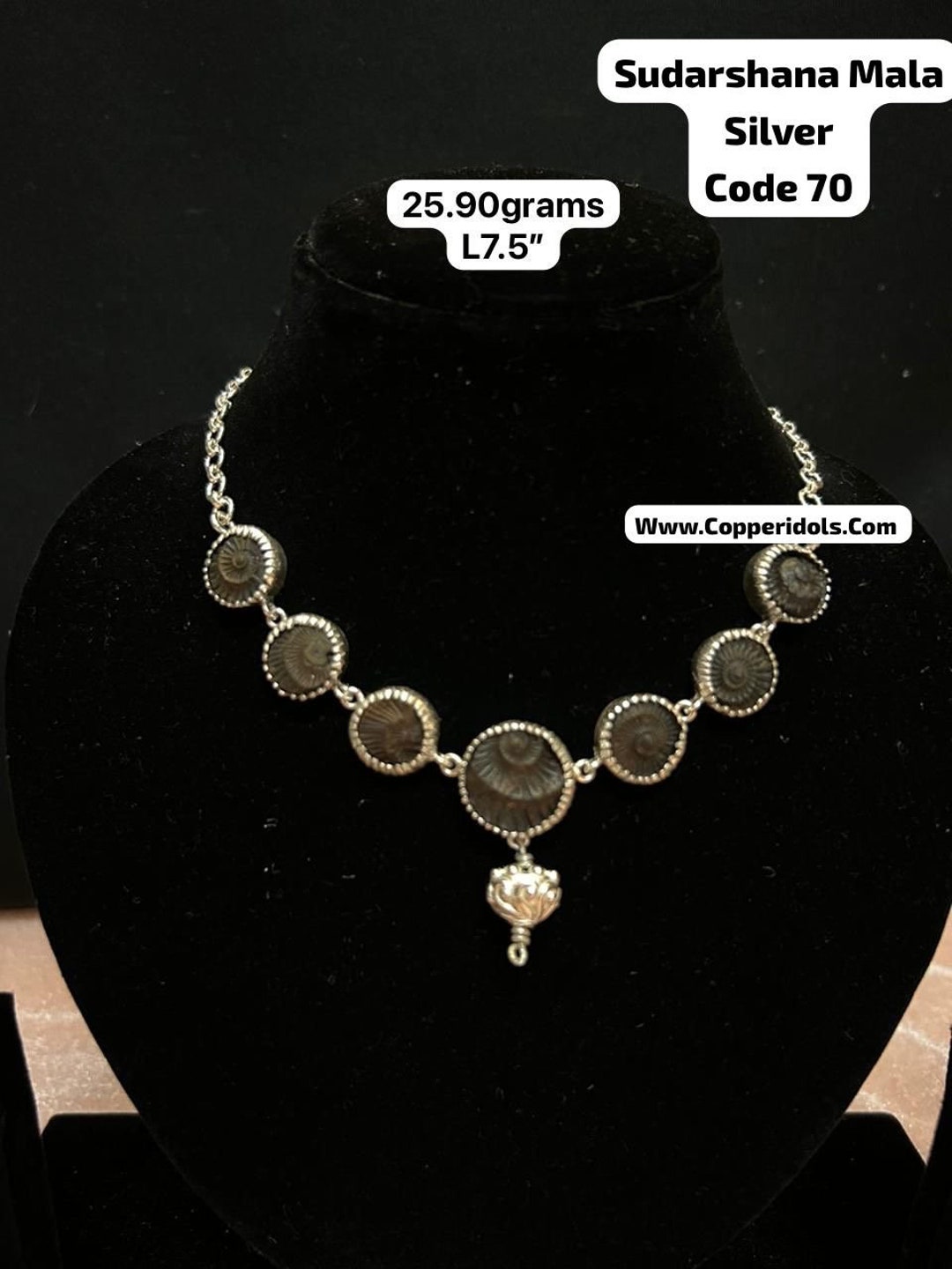 Silver Made Sudarshana Shaligrama Mala - Etsy