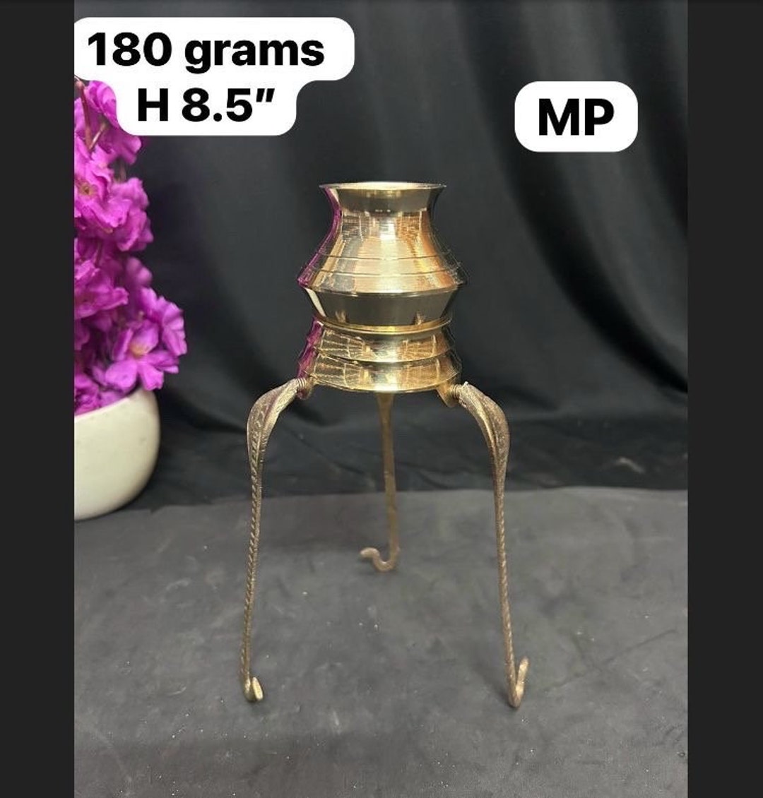 Brass Abhisheka Stand With Dhara Patra - Etsy UK