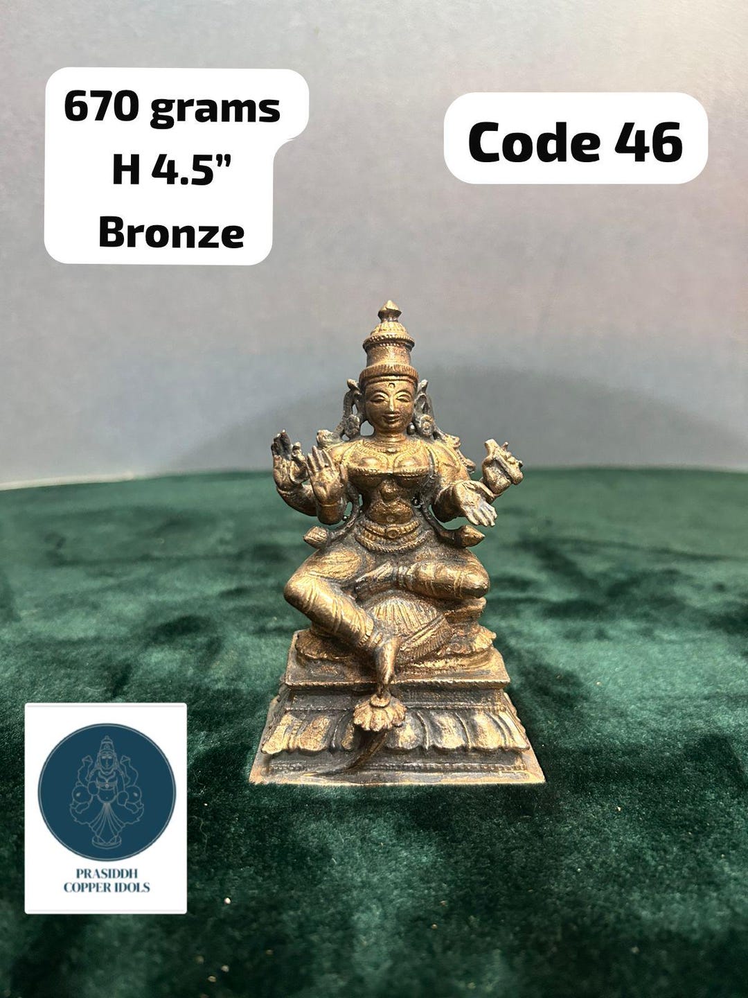Bronze Cast Idol of Sharada Devi- Rare Iconography - Etsy