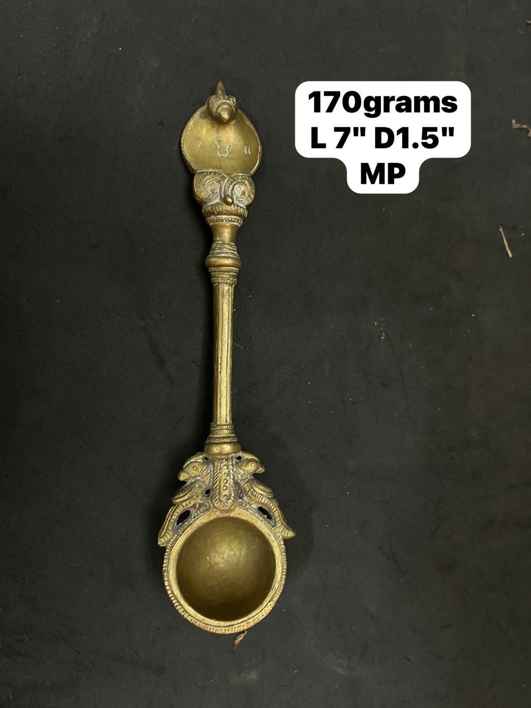 Vintage Bronze Cast Uddarine Holy Ritual Spoon - Etsy