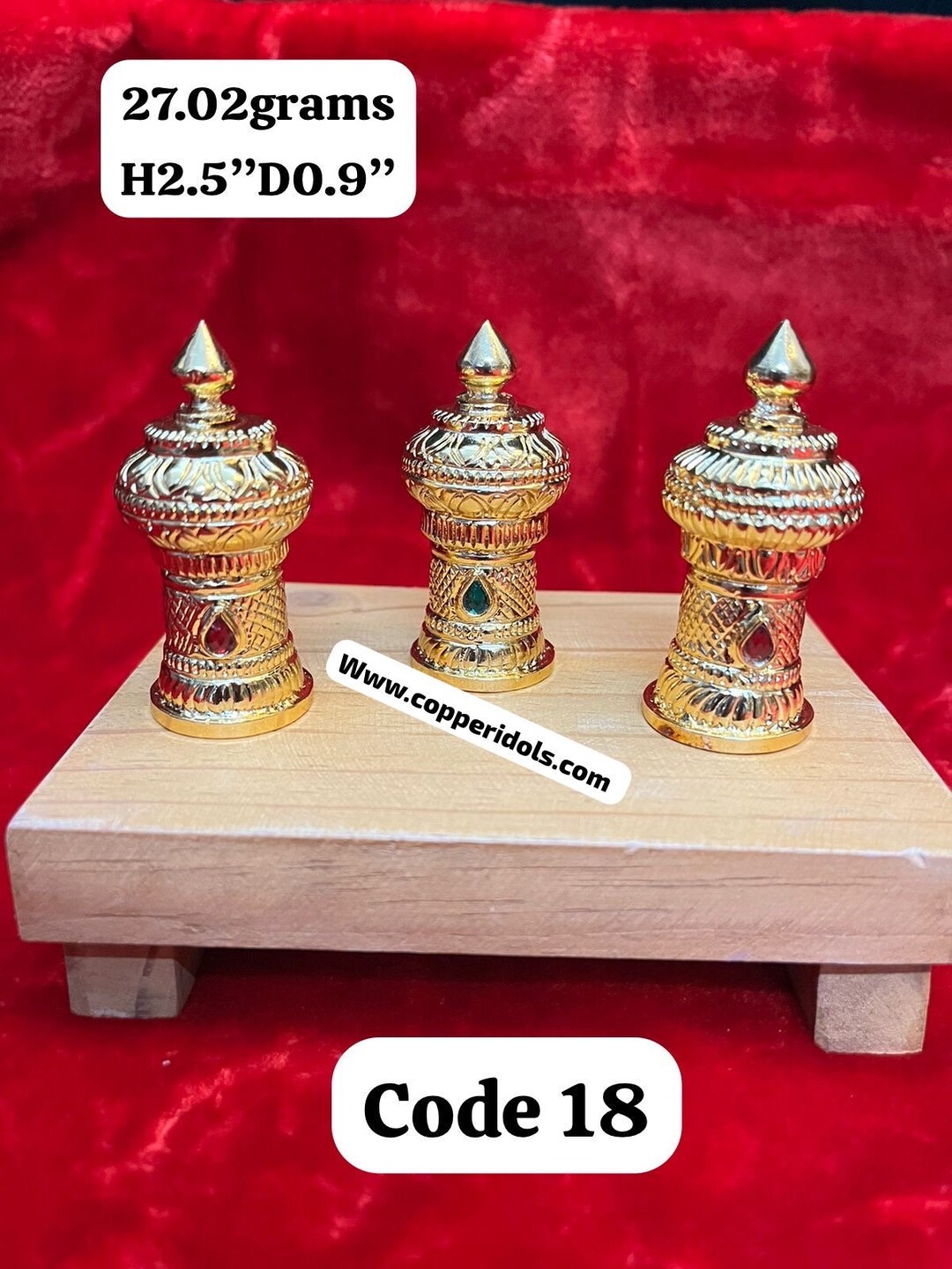 Panchaloha Made Kiritam Crown With Gold Polish for Ornamenting Idols ...