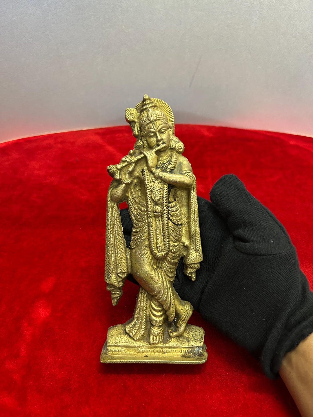 Vintage Bronze Cast Krishna Figurine - Etsy