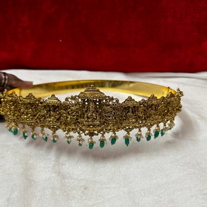 Panchaloha Made Gold Polished Ashtalakshmi Engraved Hip Belt/ Grand ...