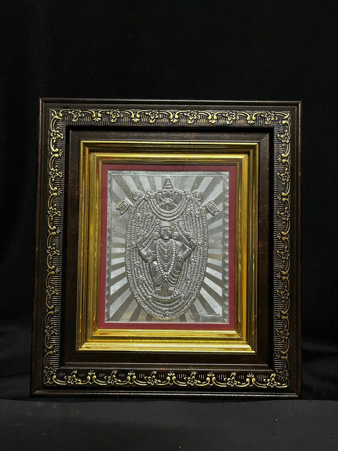 Katilu Durga Parameshwari Silver Embossed Frame - Etsy