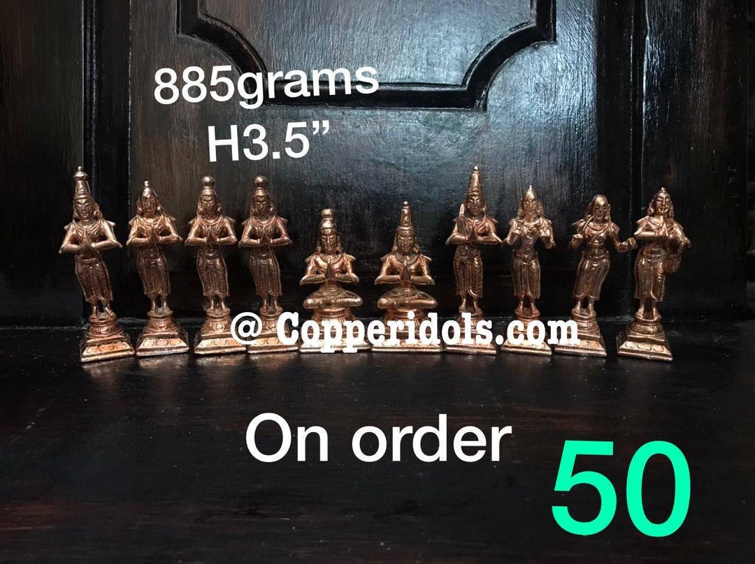Prasiddh Copper Idols Presents Copper Casted Alwar Set - Etsy